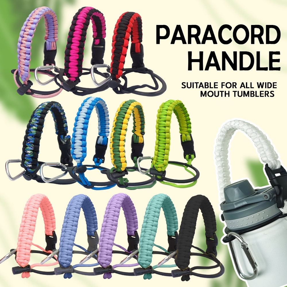 Paracord strap Water Bottle Handle Tumbler Carrier Strap Rope Outdoor ...