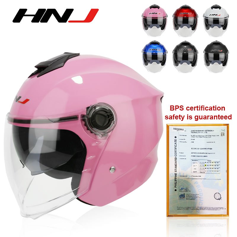 (BPS)HNJ YM-915 Half Face Motorcycle Helmets Motor Helmet Dual Visor ...