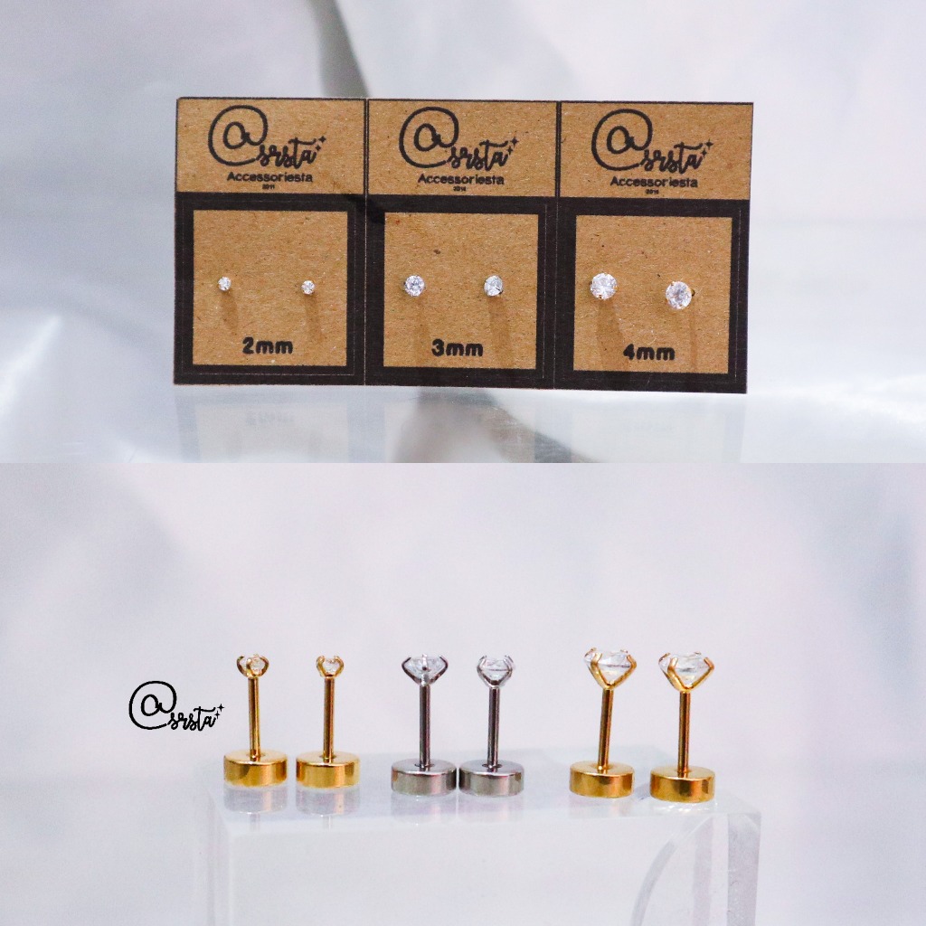 Accessoriesta Simple Collection - Classic 20G Flat Screw Stainless ...