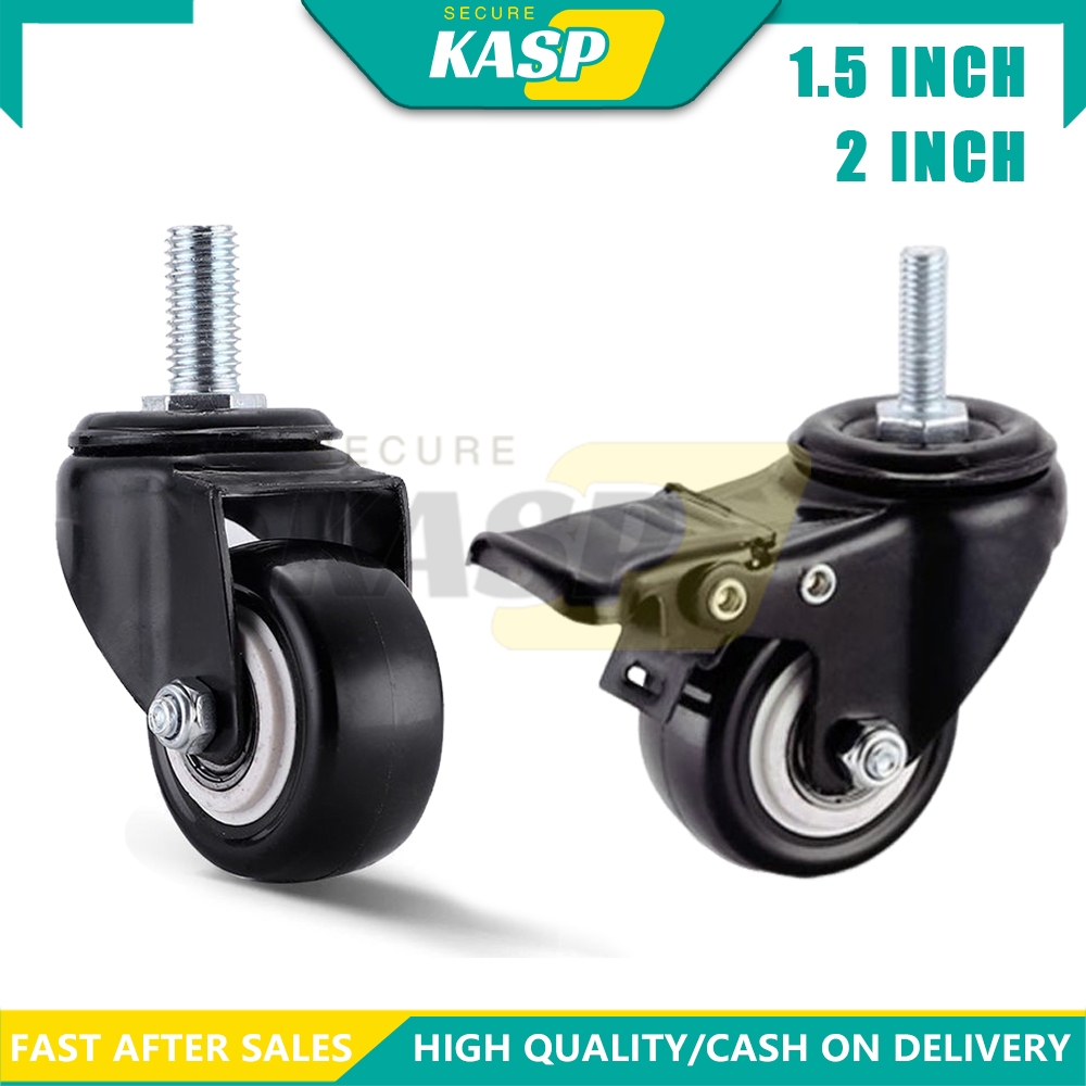 Heavy Duty Swivel Caster Wheels Mute 1.5-2 Inch Furniture Wheel With ...