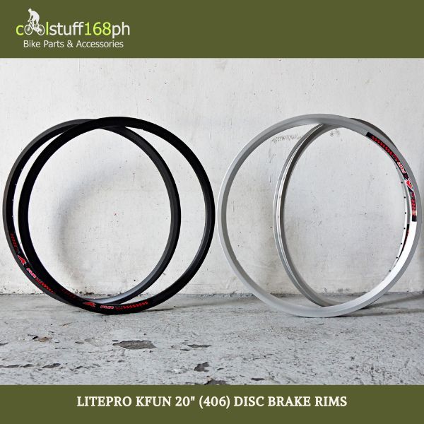 CS168ph LitePro KFun 20" (406) 32 Holes Disc Brake Bicycle Rims 1 PAIR ...