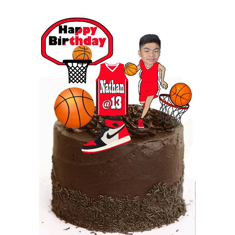 BASKETBALL PERSONALIZED CAKE TOPPER SET | Shopee Philippines