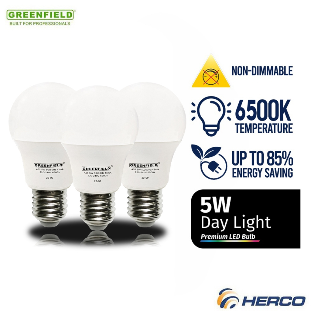 Greenfield LED Bulb 5W Daylight 3 pcs. | Shopee Philippines