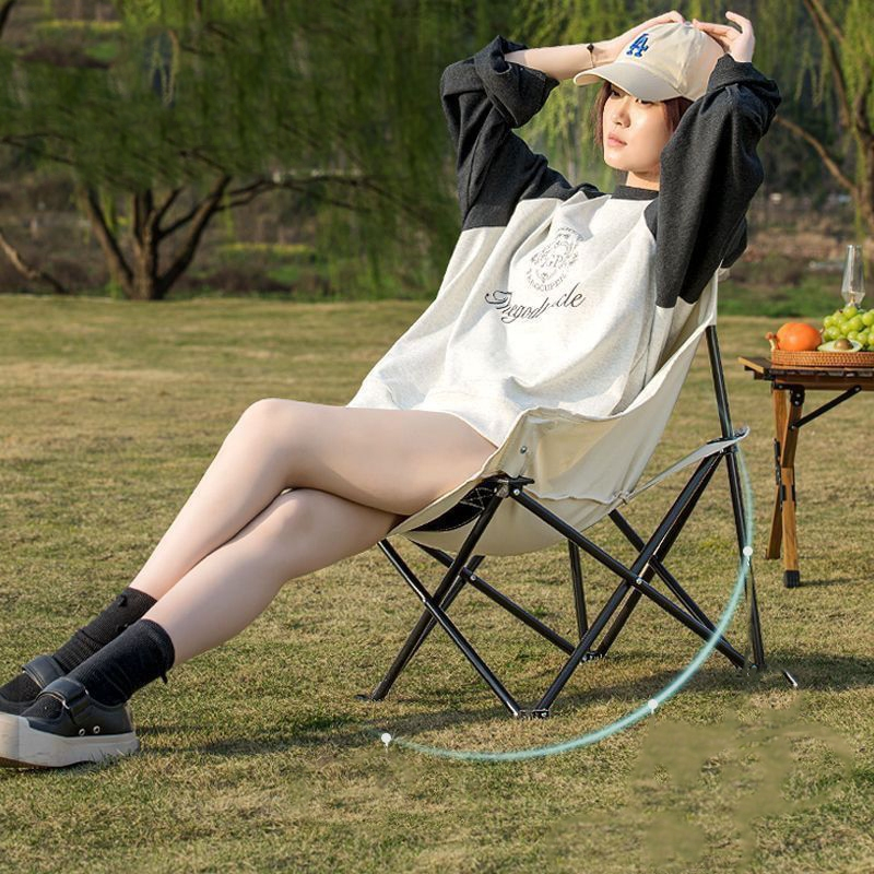 Double Moon Chair，Outdoor chair, Camping Deck Chair, beach Backrest ...
