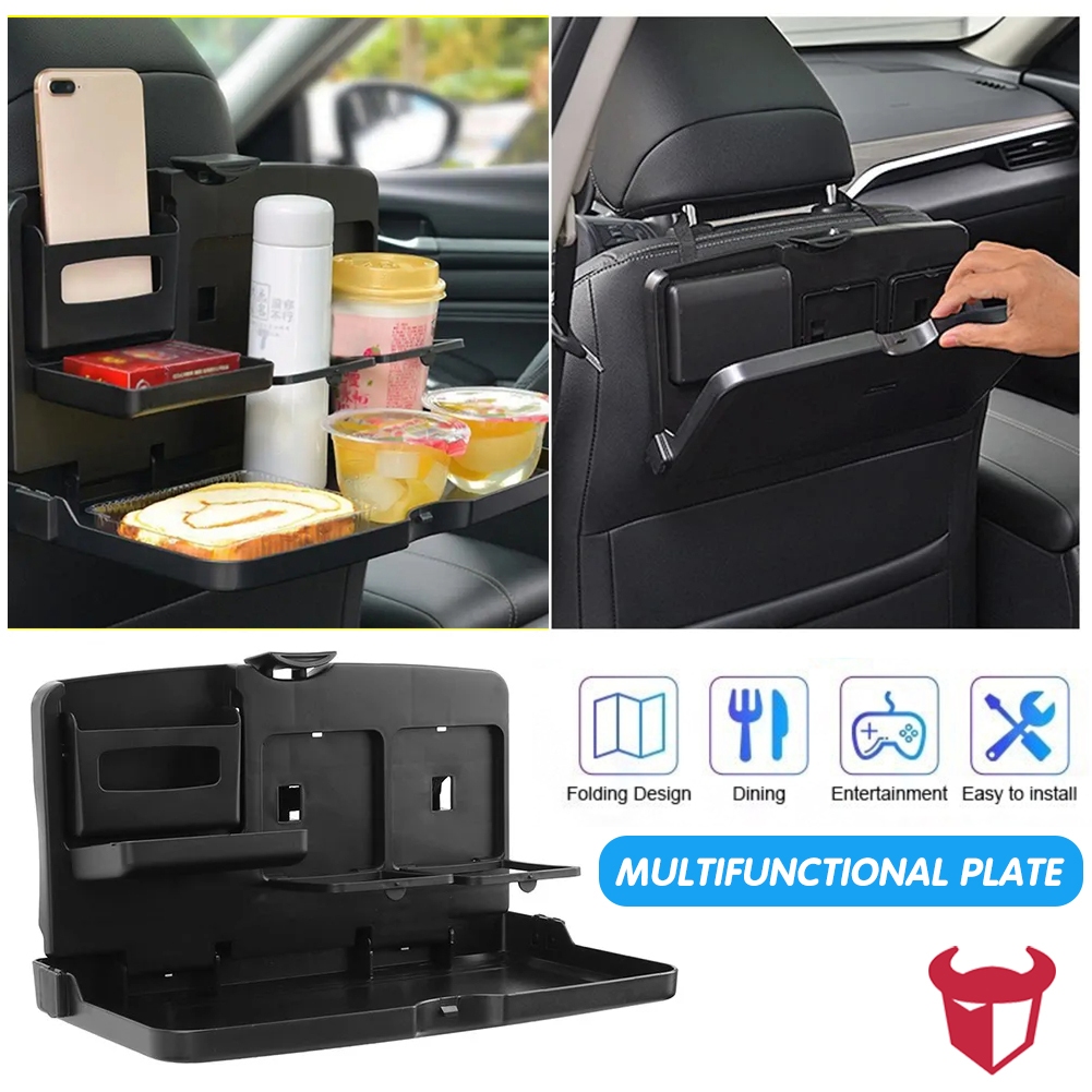 Car Folding Table Backseat Tray Universal Car Bracket Food Tray Drink ...