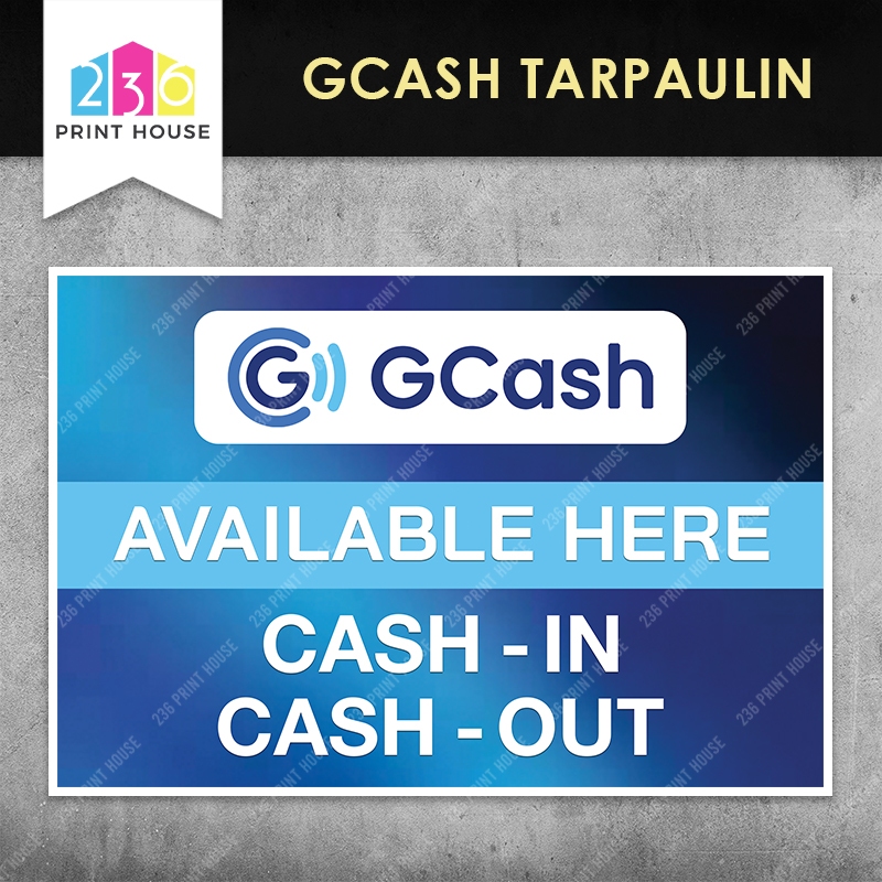 GCASH Tarpaulin Banner • FREE Eyelets • GCash Available Here Signage ...