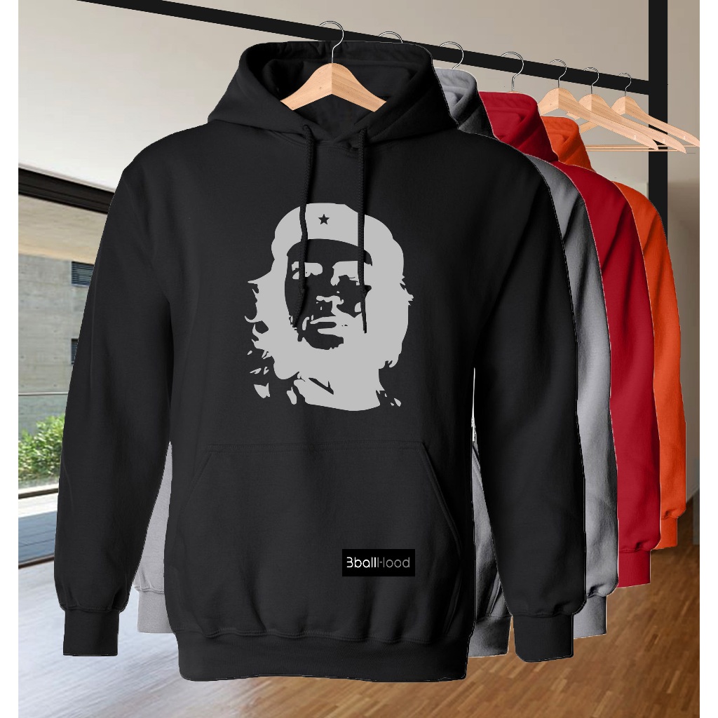 Hoodie Jacket Che Guevara Gray Pullover Sweater Longsleeve 3Ball Hood ...