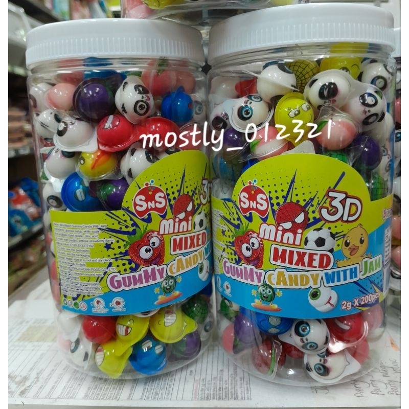 MINI MIXED GUMMY CANDY WITH JAM 200 pcs | Shopee Philippines