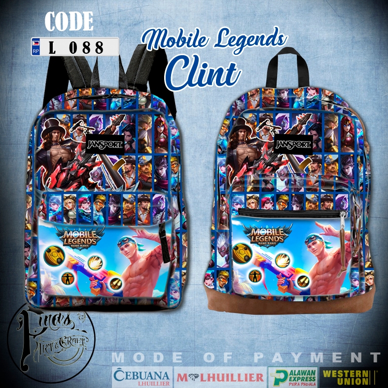 Gawang Bataan Backpack MOBILE LEGENDS CLINT BRUNO | Shopee Philippines