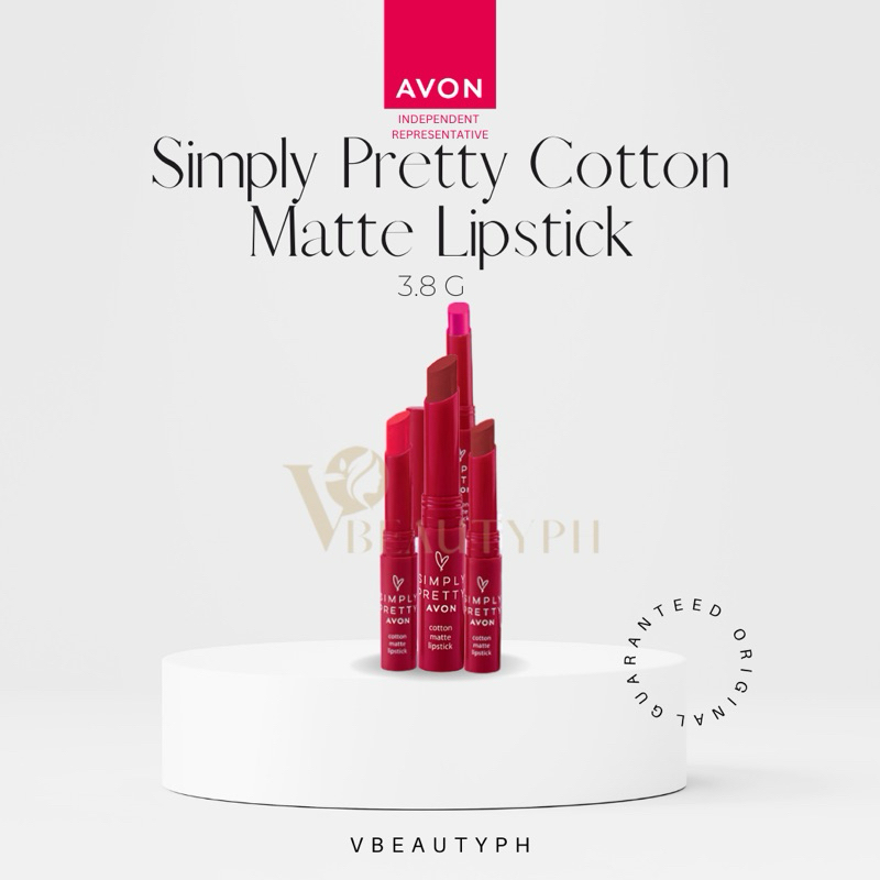 AVON Simply Pretty Cotton Matte Lipstick | Shopee Philippines