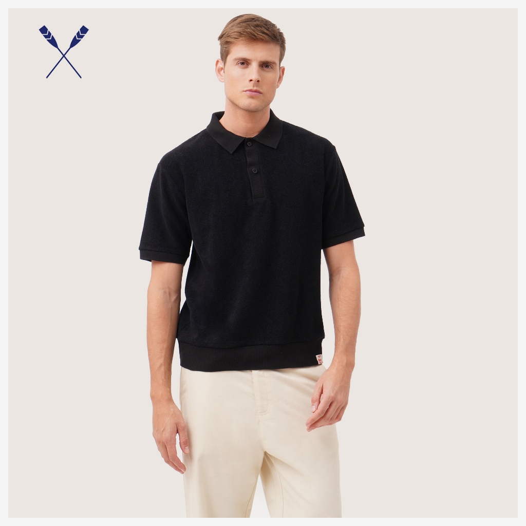 Regatta Terry Knitted Polo With Sleeve Ribbing And Hem Band For Men ...