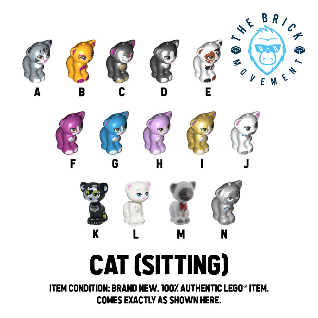 LEGO® ACCESSORIES - ANIMAL - Cat (Friends, Sitting) | Shopee Philippines