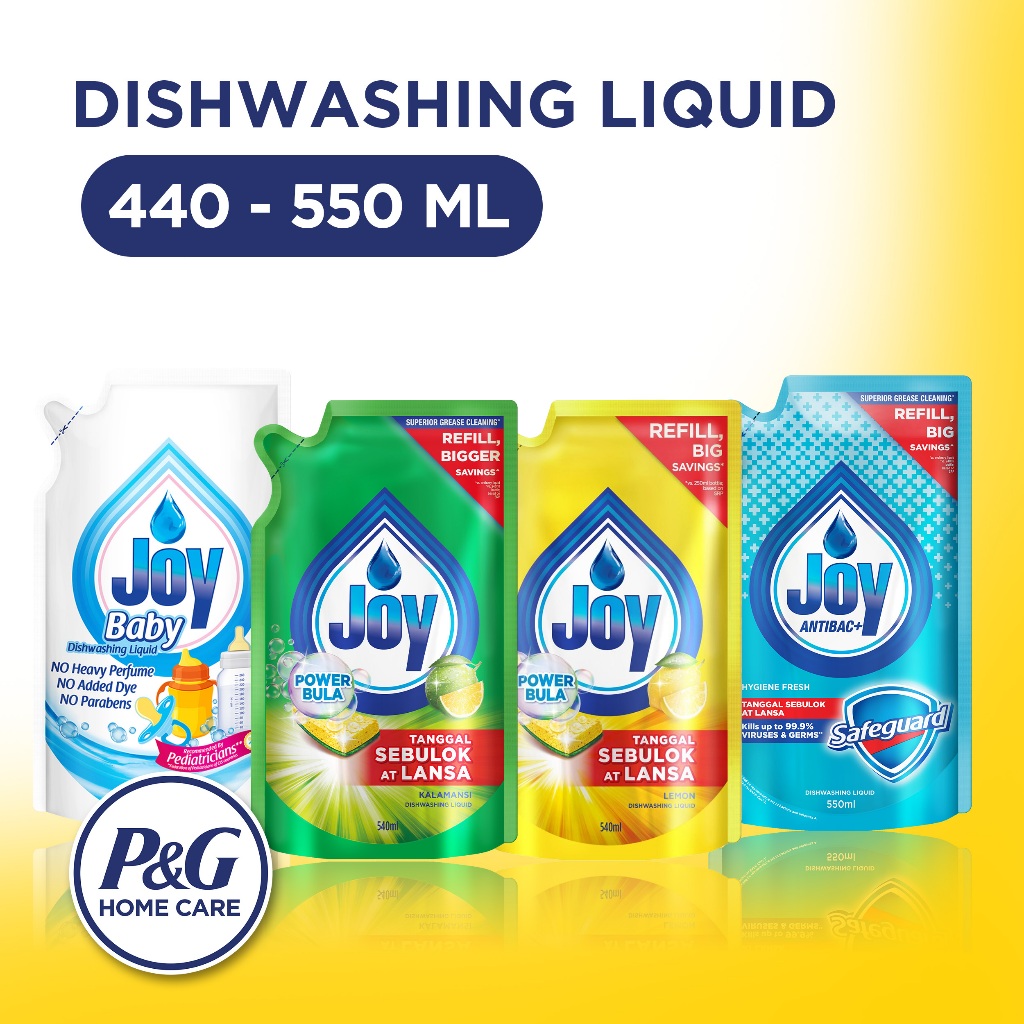 Joy Dishwashing Liquid Kalamansi Lemon Baby Antibac Hygiene 440ml ...