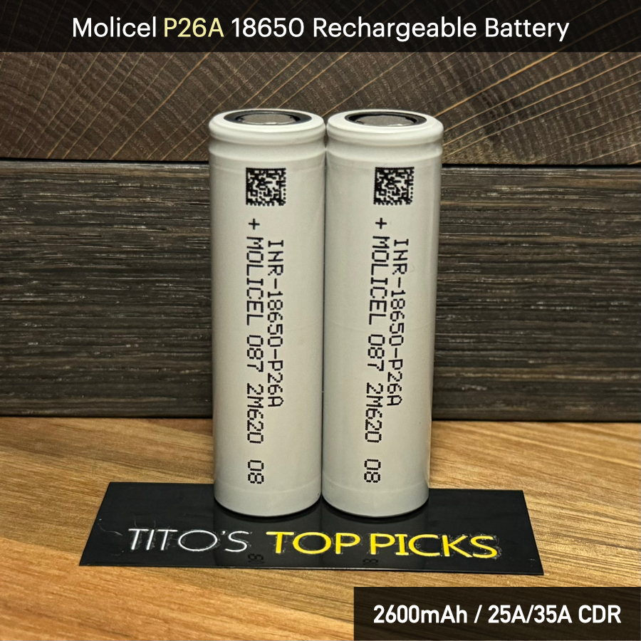 Molicel P26A 18650 2600mah Rechargeable Li-Ion Battery sold by ...