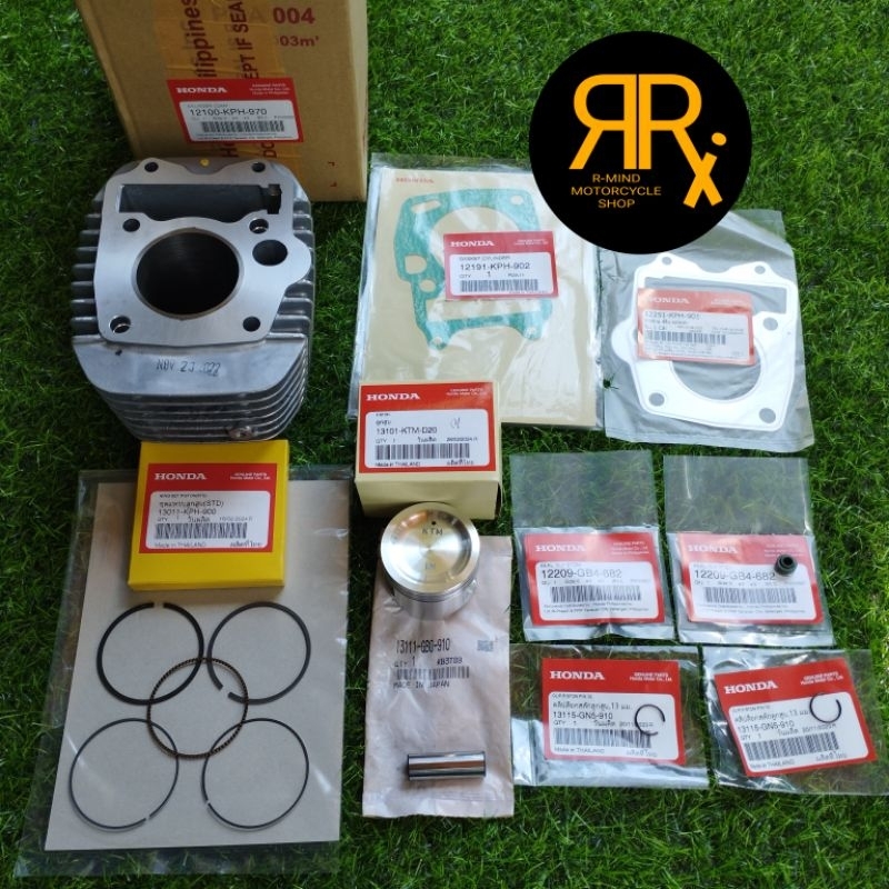 GENUINE CYLINDER BLOCK SET WAVE125-RS125-XRM125 CARB TYPE | Shopee ...