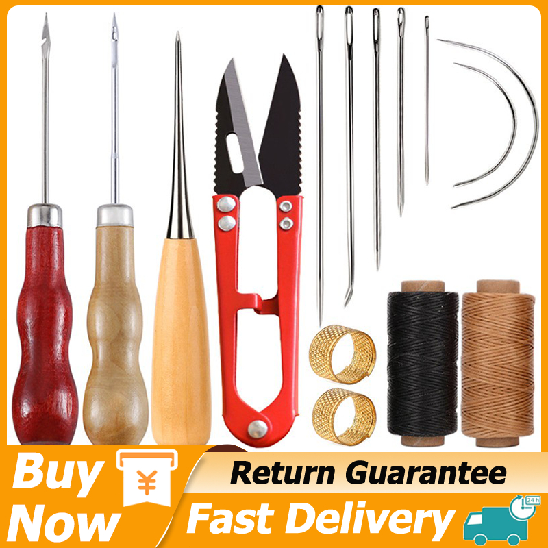 Leather Sewing Set Handbag Shoe Handmade Sewing Repair Kit with Awl ...