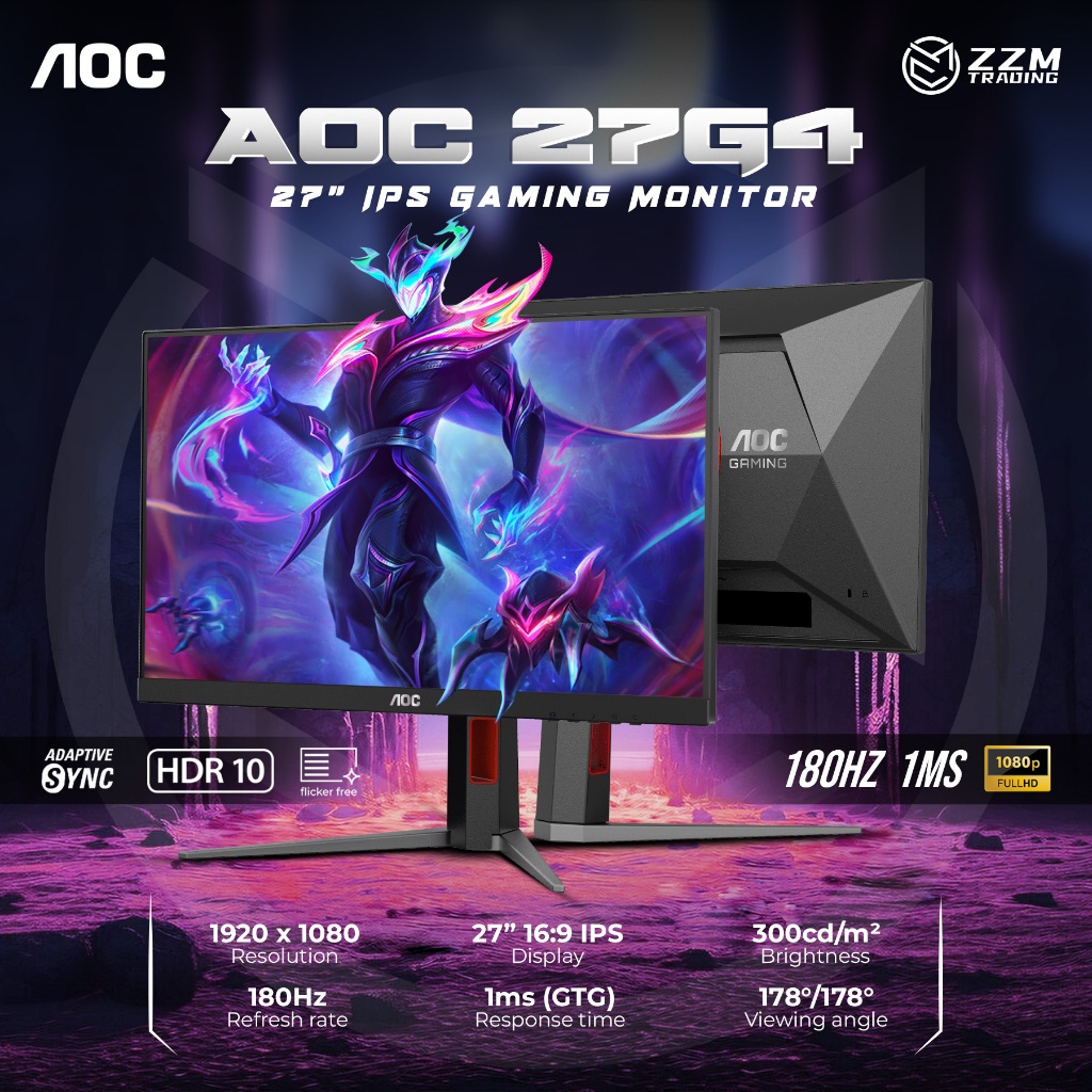 AOC 24G4 24G40E CQ32G4E 24G4H 2024 Gaming Monitor FHD/QHD 180-300Hz ZZM ...