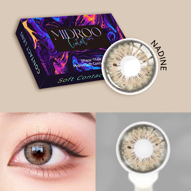 Midroo 1Pair OMG Contact lens Complete Set With Solution Graded 0.00 ...