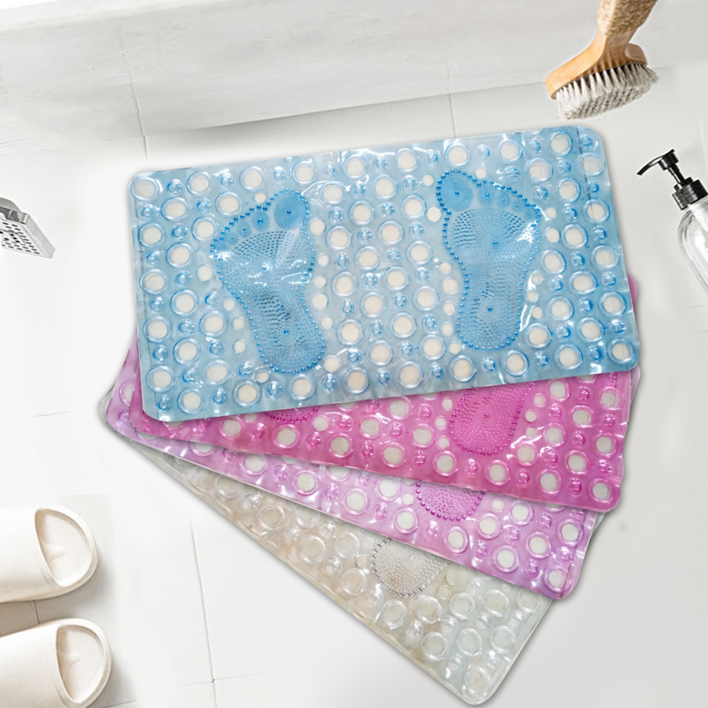 Footprint Bathroom Tub Non-Slip Bath Floor bubble shower tub mat 33 ...
