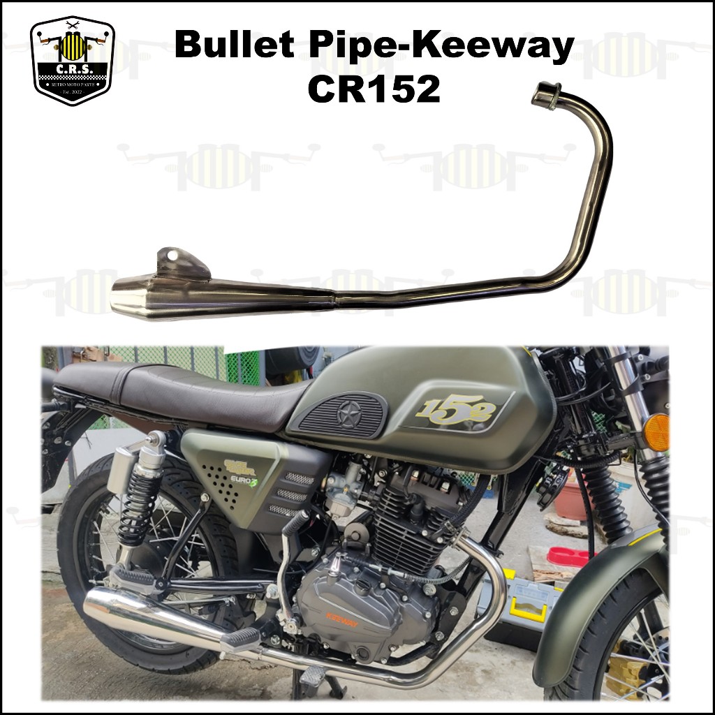 Keeway CR152 Bullet pipe plug and play with silencer-sold per piece ...