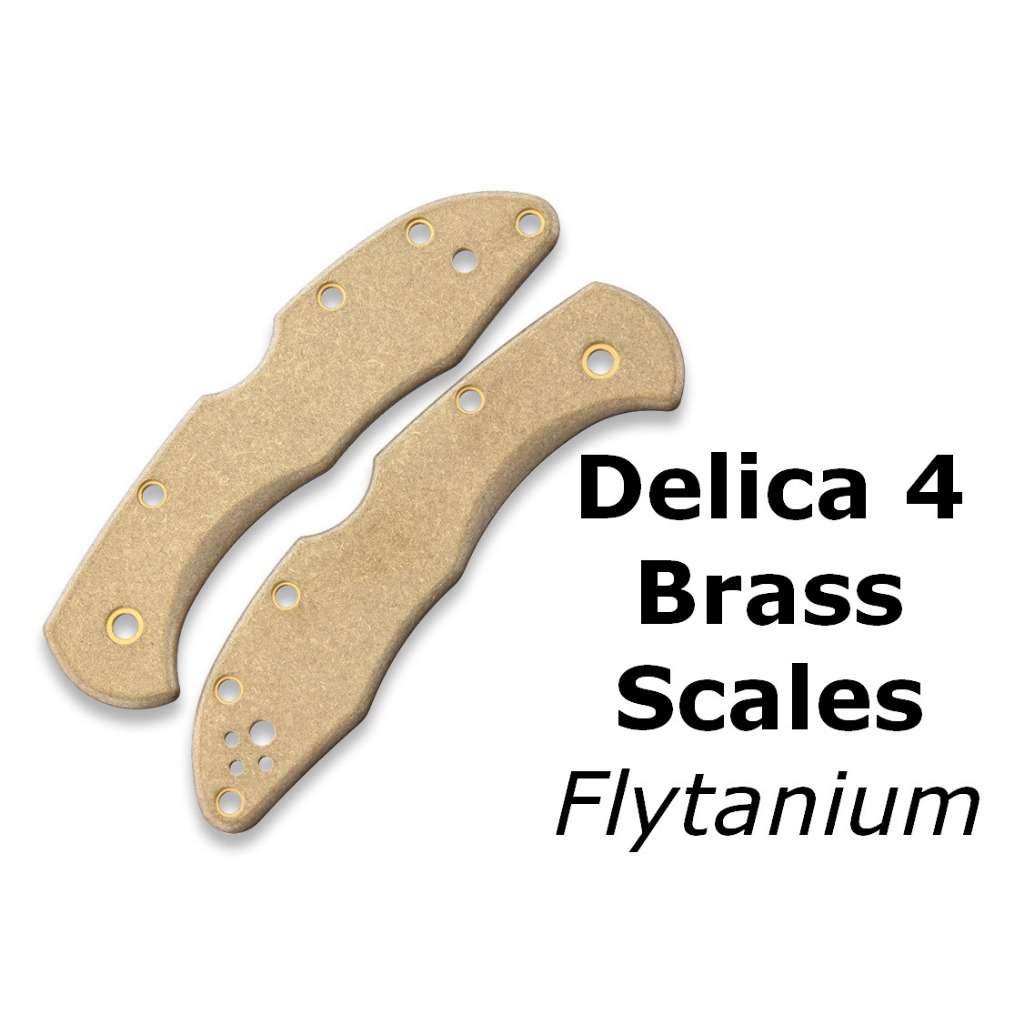 Flytanium Custom Brass Scales for Spyderco Delica - Stonewash | Shopee ...