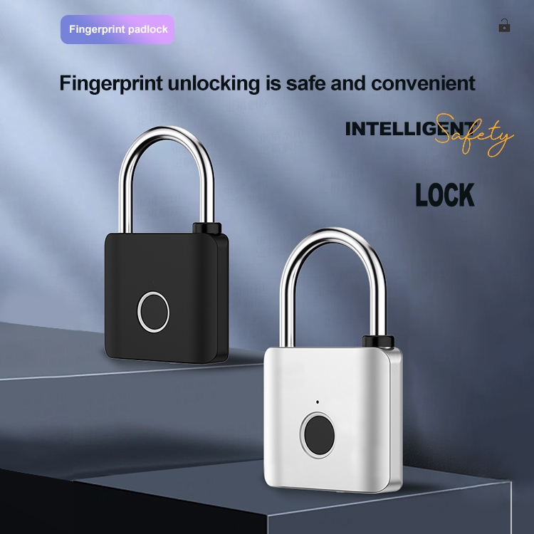 Smart Fingerprint Padlock Electronic Lock Anti-Theft for Indoor Outdoor ...
