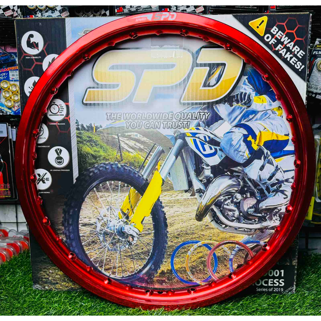 SPEED SPD RIM WHEEL ALLOY 1.40x17 RED/BLACK/CHROME PLATED ORIGINAL ...