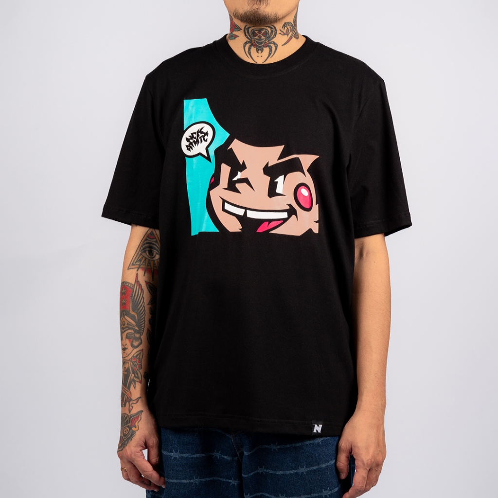 Nick Automatic "Alphagram Black" Black T-shirt | Shopee Philippines