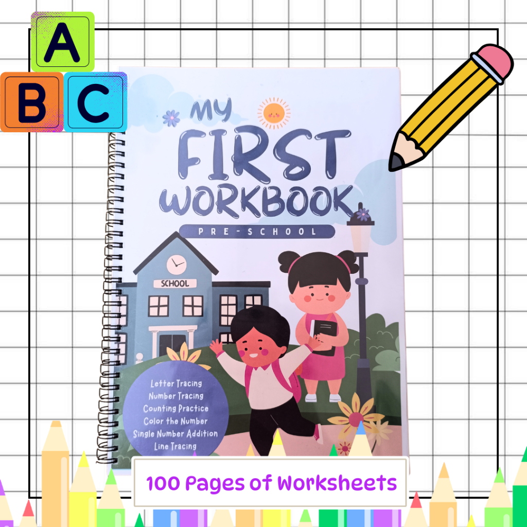 100 Pages My First Workbook for Toddlers, Kindergarten, Preschool ...