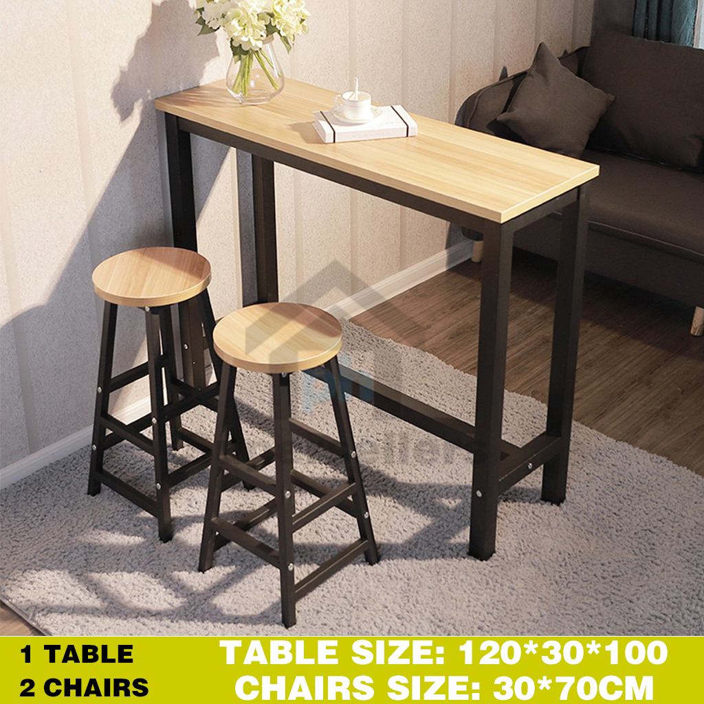 Bar Table And Chair Combination Mini Bar Table + 2 Chairs Set | Shopee ...