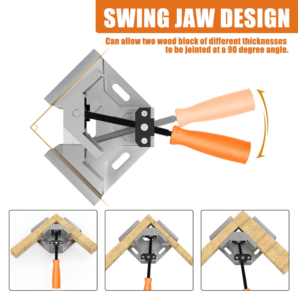90° Corner Clamp woodworking Right Angles Wood Metal Welding Hand Tool ...