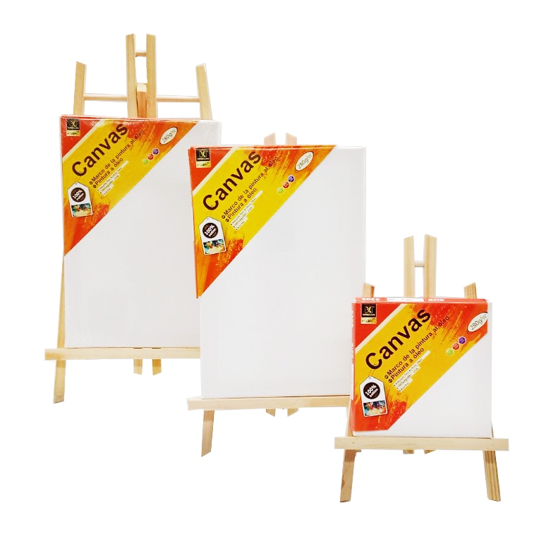 Wooden Easel Stand with Canvas Board | Shopee Philippines