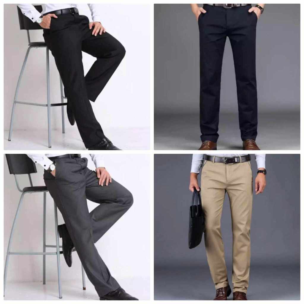 Straight Cut Slacks Pants for Men MAKAPAL (Size: 29-40 inches) | Shopee ...