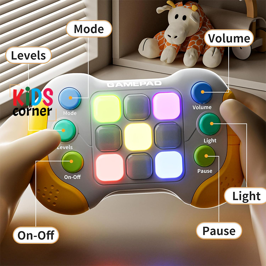 Handheld Pop It Fast Quick Push Button Popper Poppet Game Light Up ...