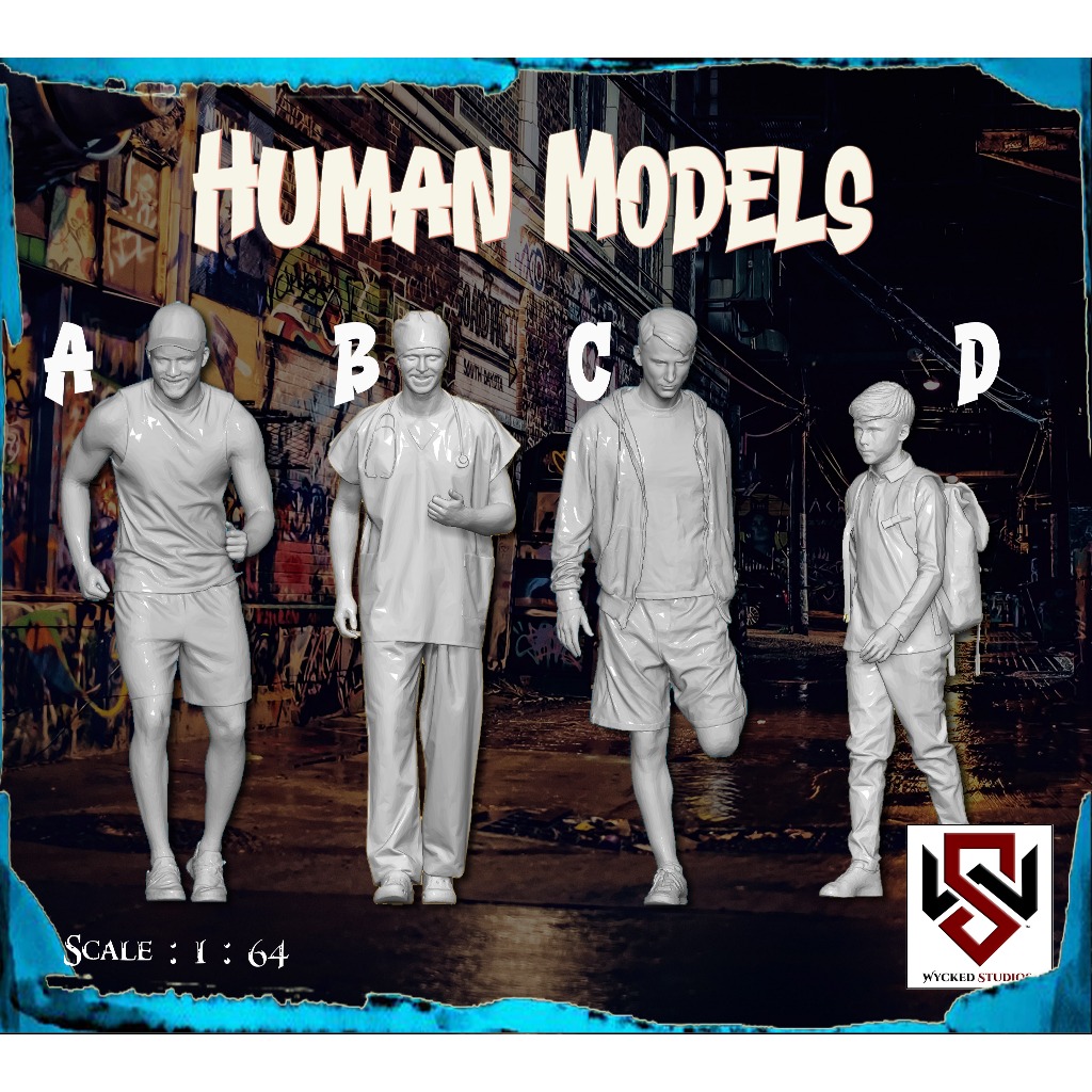 1:64 Human Scale Model - Diorama 3D Print - Wycked Prints | Shopee ...