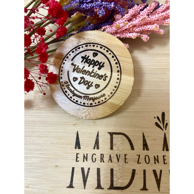 ENGRAVED | Personalized - Wood Ref Magnet (Text engraved) | Shopee ...