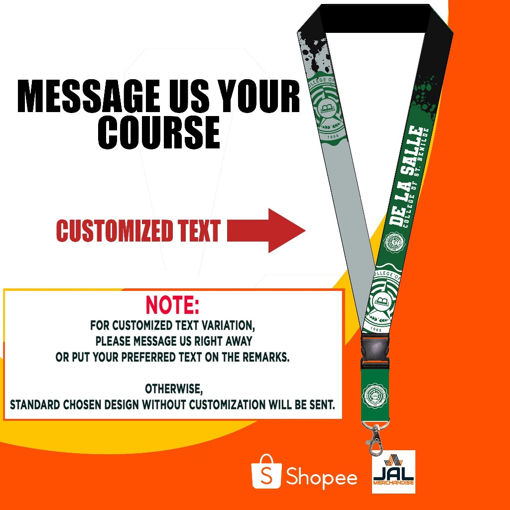DLSU ID lace design / ID lanyard / ID sling | Shopee Philippines
