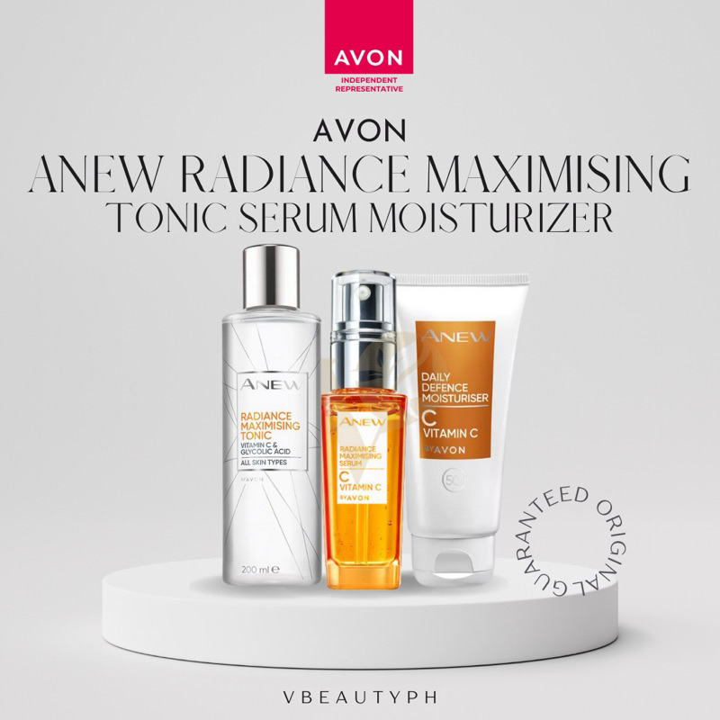 AVON Anew Vitamin C Radiance Maximising Toner Brightening Serum ...