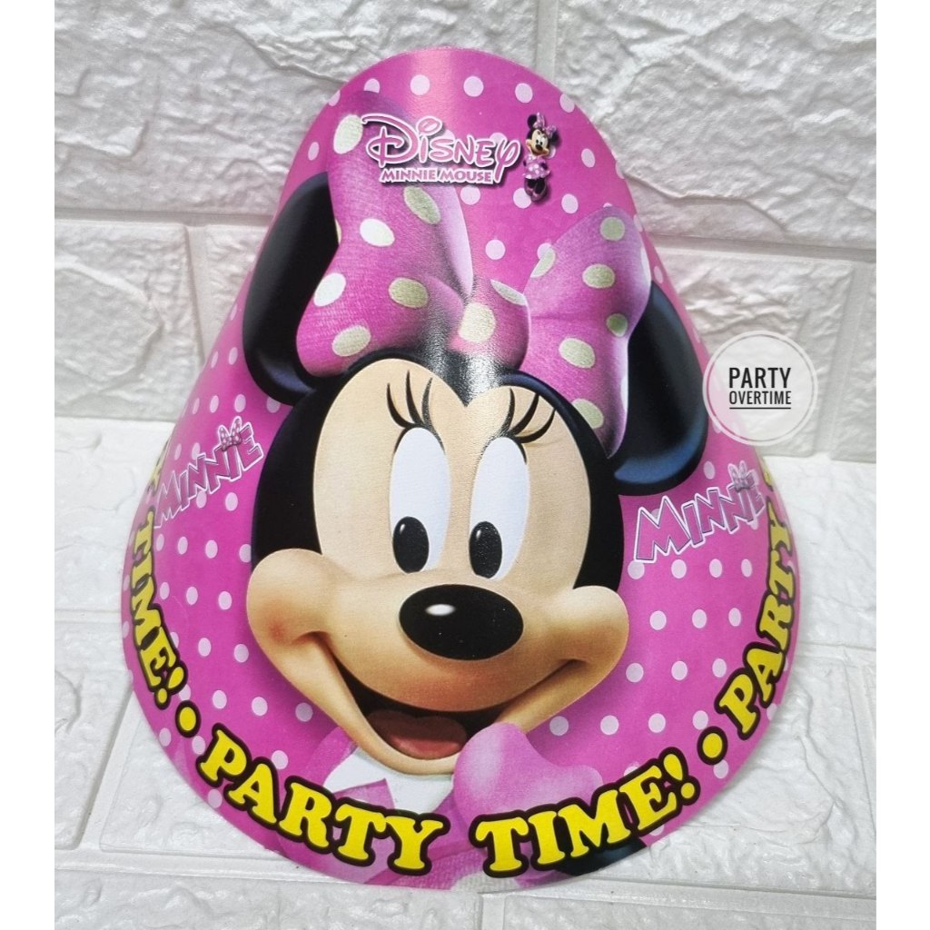 10 pcs Party Hat Minnie Mouse Birthday Christening Decoration | Shopee ...