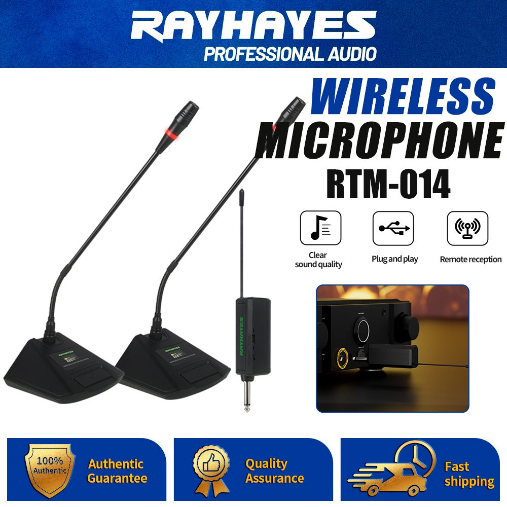 RAYHAYES gooseneck wireless microphone FM professional conference ...