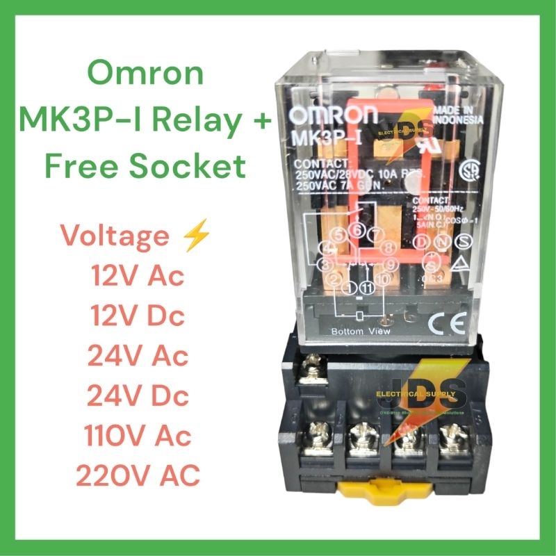 OMROM MK3P-I RELAY - FREE SOCKET | Shopee Philippines