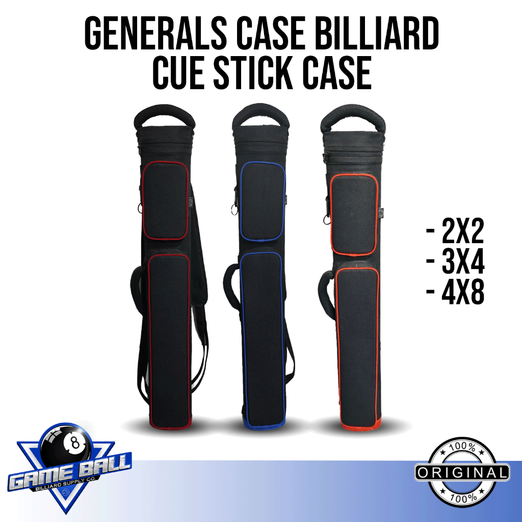 Generals Case Billiard Cue Stick Case - Bag ng Tako (2x2, 3x4, 4x8 ...