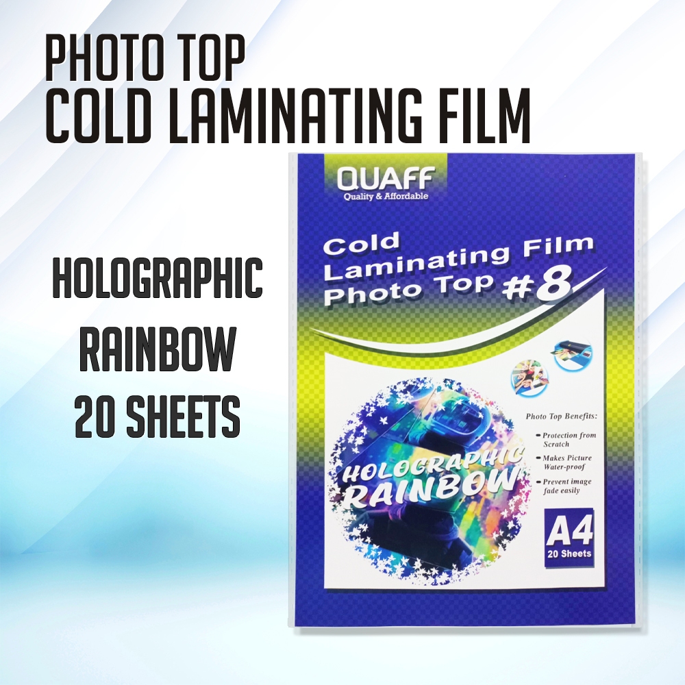 QUAFF Photo Top Cold Laminating Film A4 Size (20sheets/pack) | Shopee ...