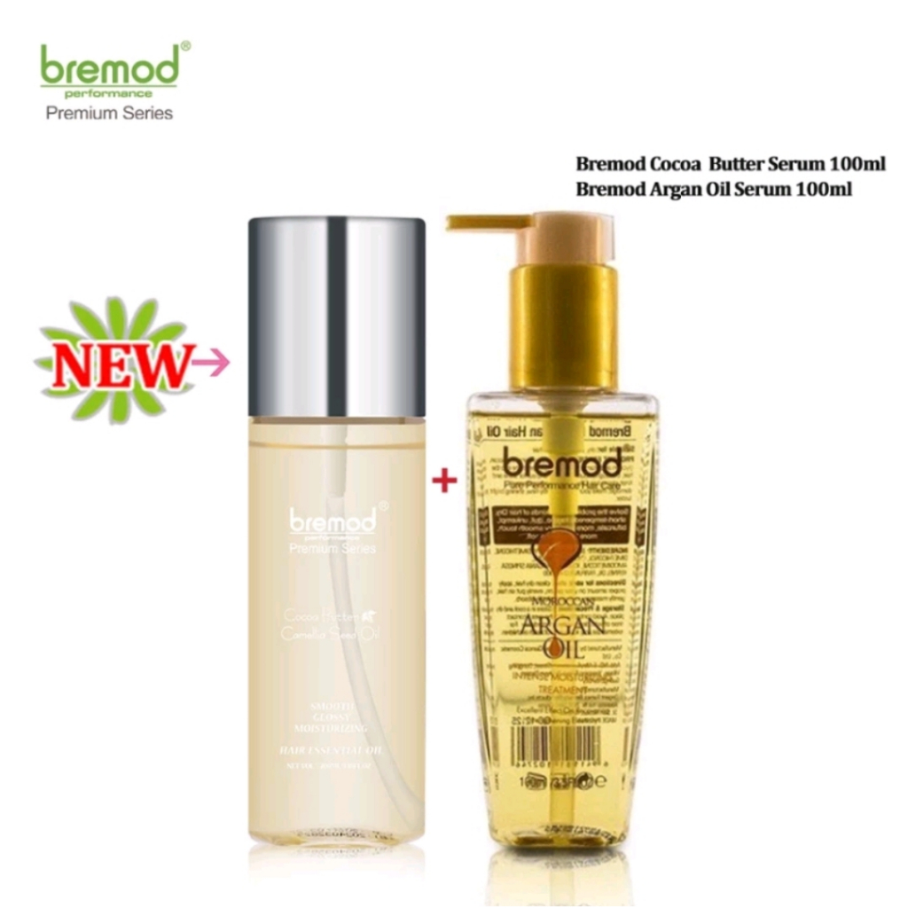 Bremod Premium Hair Serum Cocoa Butter Camellia Seed Oil Smooth Care ...