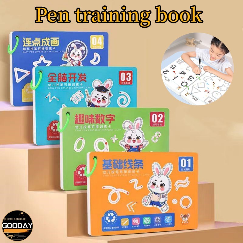 Tracing Workbook For Kids Training Coloring Book Erasable Writing ...