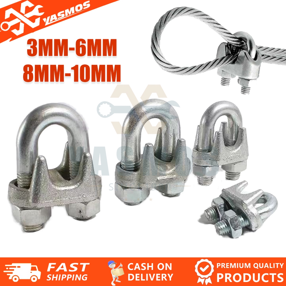 3mm-10mm Galvanized Steel Galvanized Wire Rope Cable Clip Thimble ...