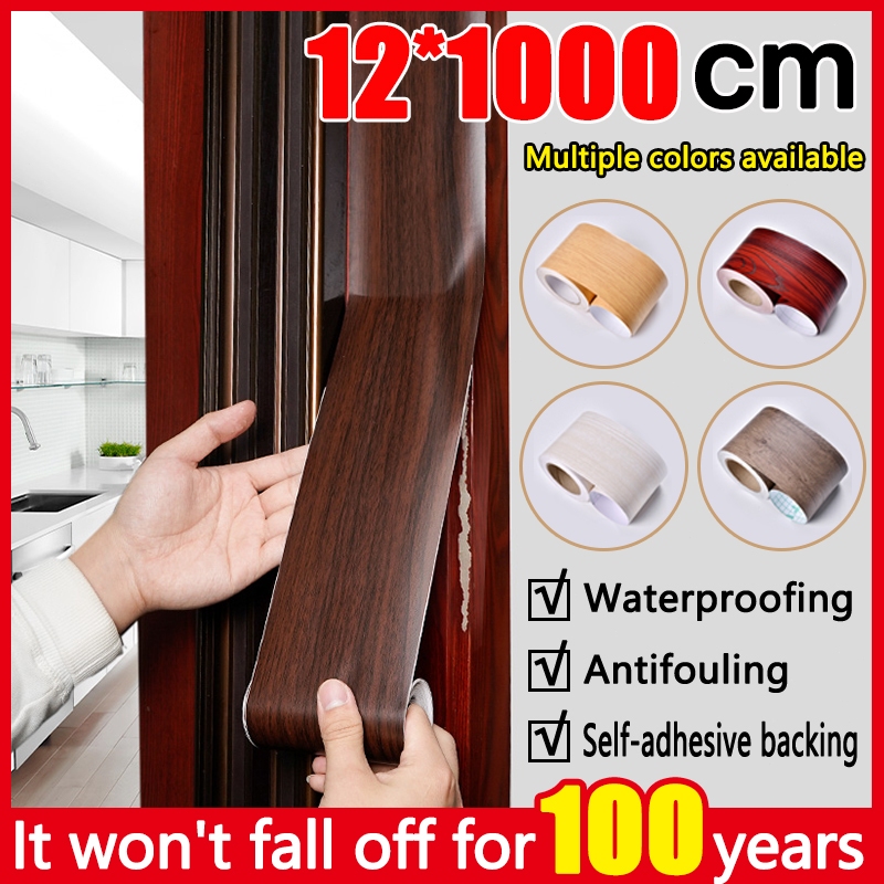 12X1000cmBaseboard pvc self-adhesive wood sticker baseboard wall ...