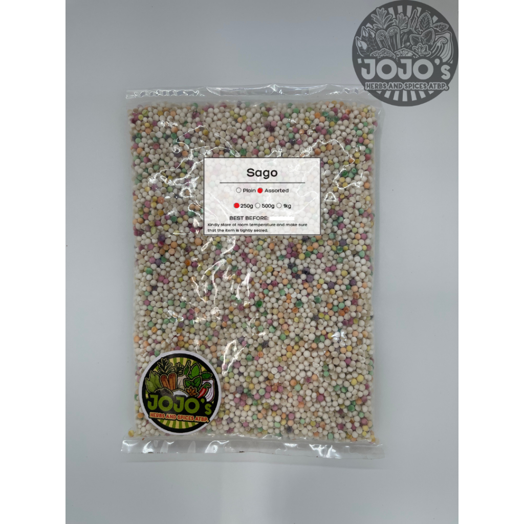 Sago (White and Assorted Colors Tapioca Pearl) 250 g, 500 g, 1 kg ...