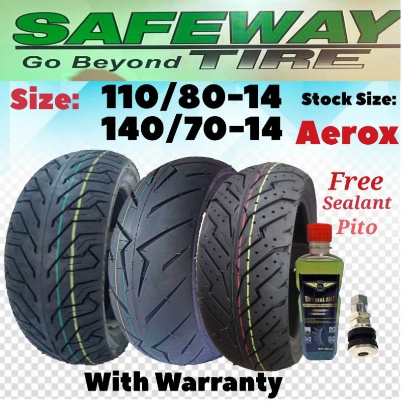 SAFEWAY Tire For Aerox Free Sealant and Pito | Shopee Philippines