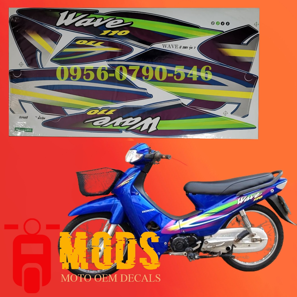 HONDA WAVE 110 2001 ORIGINAL THAILAND MADE Stock Decal/Sticker | Shopee ...